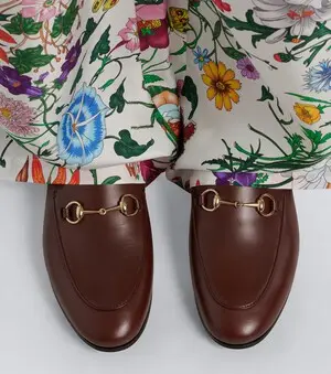 Gucci Jordaan Horsebit Loafers - Brown