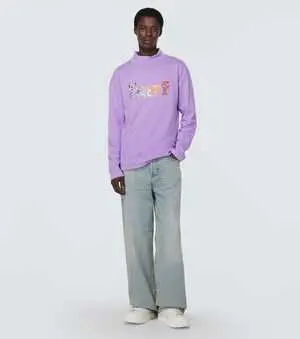 ERL Applique Cotton Jersey Sweatshirt
