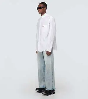 Balenciaga Distressed Wide-leg Jeans