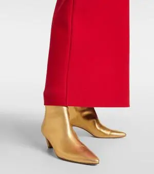 Gabriela Hearst Clayton Metallic Leather Ankle Boots - Gold