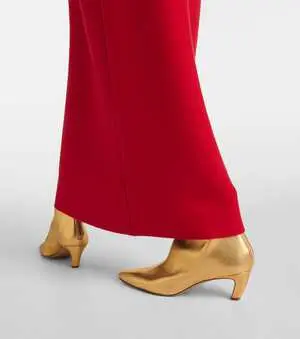 Gabriela Hearst Clayton Metallic Leather Ankle Boots - Gold
