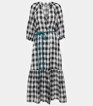 ERES Chess Printed Cotton Midi Dress