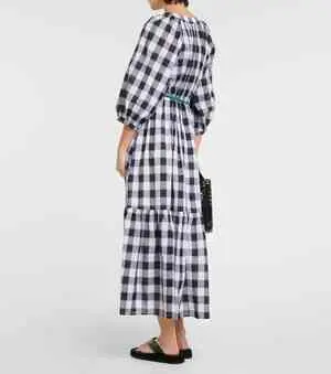 ERES Chess Printed Cotton Midi Dress
