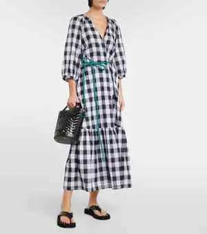 ERES Chess Printed Cotton Midi Dress