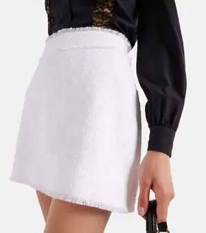 Dolce & Gabbana Cotton-blend Tweed Miniskirt