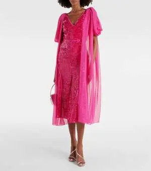 Erdem Sequined Midi Dress