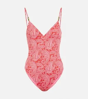 Heidi Klein Tangier Printed One Piece Swimsuit - Pink