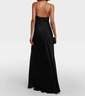 Simkhai Finley Satin Gown - Black