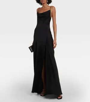 Simkhai Finley Satin Gown - Black