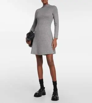Vince Mock Neck Mini Dress