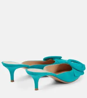 GIANVITO ROSSI Portofino 55 Suede Mules - Turquoise