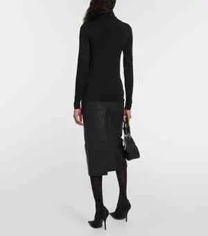 Wolford Aurora Jersey Turtleneck Top