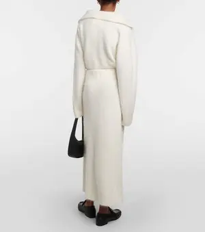 LISA YANG Asta Brushed Cashmere Midi Skirt - Neutrals
