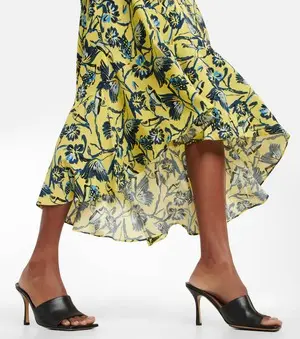 Diane Von Furstenberg Printed Crepe Midi Dress