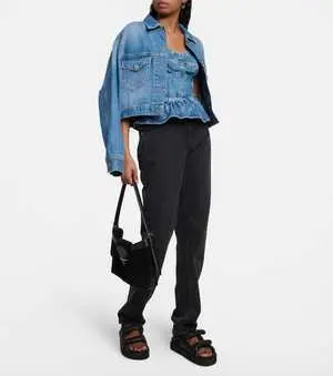 MARANT ETOILE Solizinia Ruffle-trimmed Top