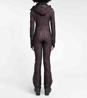 JETSET Magic Ghoster Leopard-print Ski Suit - Black