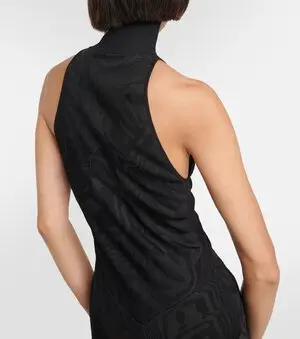 Alaïa Patterned Turtleneck Gown