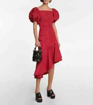 Polo Ralph Lauren Ruffled Taffeta Midi Dress