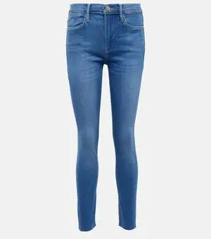 FRAME Le High Skinny Raw After Jeans In Randall - Blue