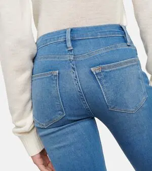 FRAME Le High Skinny Raw After Jeans In Randall - Blue
