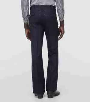 MAISON MARGIELA Herringbone Wool Straight Pants