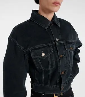 Saint Laurent Cropped Denim Jacket