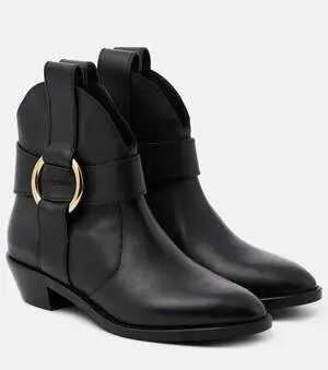 See By Chloé Ring Leather Ankle Boots