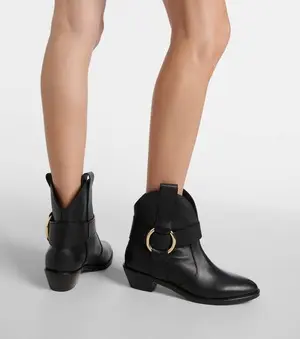See By Chloé Ring Leather Ankle Boots