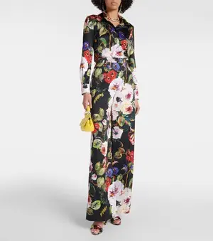 Dolce & Gabbana Floral Wide-leg Pants