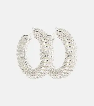 Magda Butrym Crystal-embellished Hoop Earrings - Silver