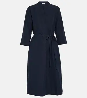 Vince Cotton-blend Midi Dress