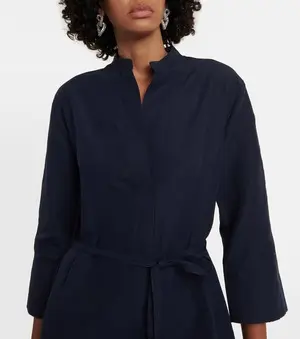 Vince Cotton-blend Midi Dress
