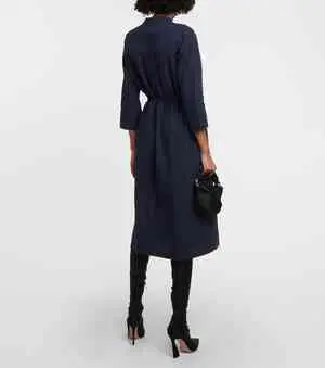 Vince Cotton-blend Midi Dress