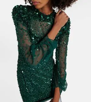 Jenny Packham Embellished Tulle Gown