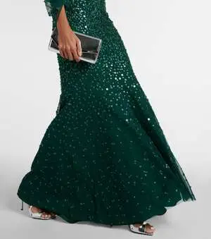 Jenny Packham Embellished Tulle Gown