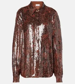 Dries Van Noten Sequined Shirt - Green