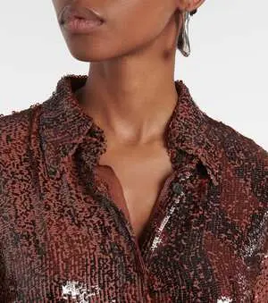 Dries Van Noten Sequined Shirt - Green