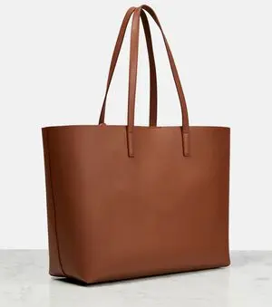 Saint Laurent Shopping E/w Leather Tote Bag - Brown