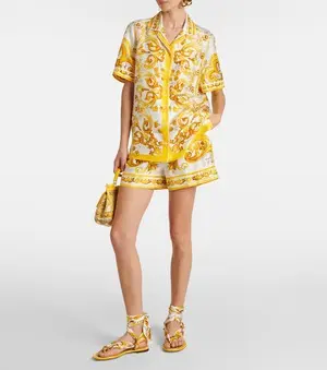 Dolce & Gabbana Majolica Print Silk Twill Shirt