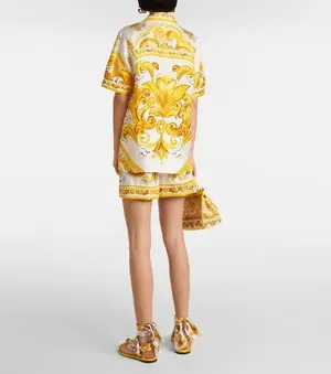 Dolce & Gabbana Majolica Print Silk Twill Shirt