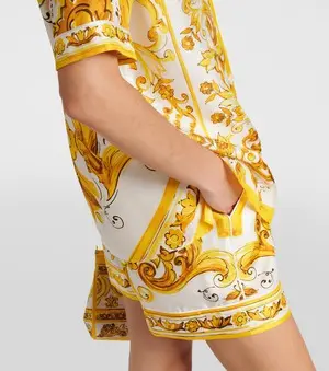 Dolce & Gabbana Majolica Print Silk Twill Shirt