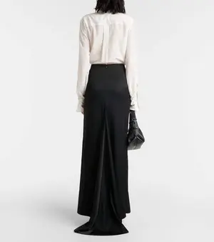 Brunello Cucinelli Satin Maxi Skirt
