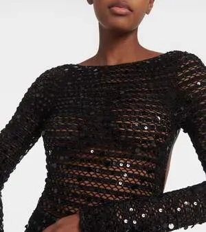 AYA MUSE Sequin Embellished Maxi Dress
