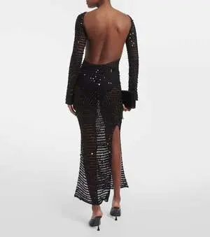 AYA MUSE Sequin Embellished Maxi Dress