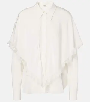 Chloé Knotted Heritage Silk Crepe De Chine Blouse