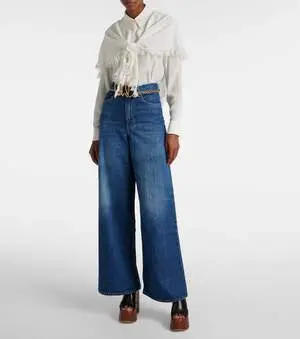 Chloé Knotted Heritage Silk Crepe De Chine Blouse