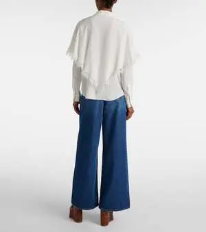 Chloé Knotted Heritage Silk Crepe De Chine Blouse