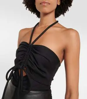 Proenza Schouler Compact Jersey Ruched Bodysuit