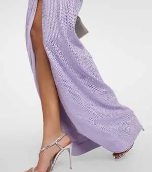 AREA Crystal-embellished Cutout Gown