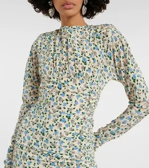 Alessandra Rich Floral Silk Minidress